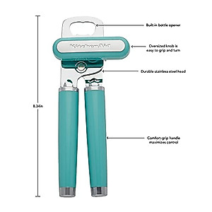 KitchenAid Classic Multifunction Can Opener / Bottle Opener, 8.34-Inch, Aqua Sky