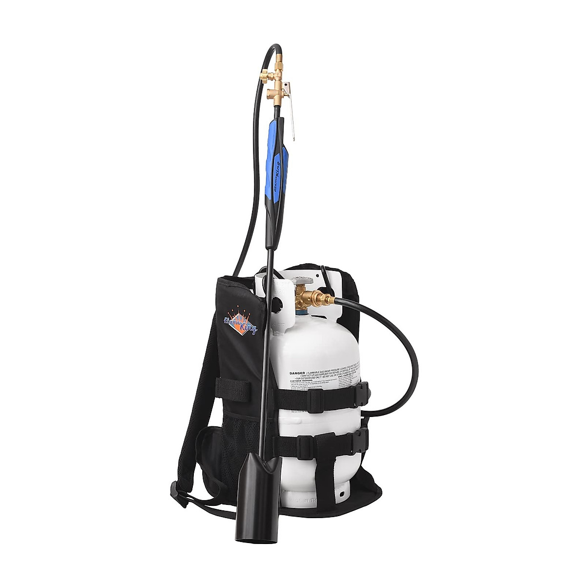 Flame King Propane Backpack 500,000 BTU Torch Kit with Squeeze Valve for Weeding, Asphalt Melting, Ice Melting, Fire Starting, Woodworking