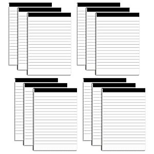 12 Pack Note Pads Refills 4 x 6 Inch Memo Pads Writing Pads, White Small Notepads Scratch Pads Mini Notepad with 30 Sheets Lined Paper in Each Pad