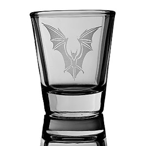 Hip Flask Plus 2oz The Bat Shot Shot Glass
