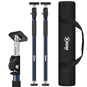 XINQIAO Adjustable Support Pole, Premium Steel Support Rod with 154 LB Capacity, Ideal for Cabinet Installing, 3rd Hand Support System, Cabinet Jacks Cargo Bars Drywalls, 27.6 IN to 45.3 IN, 2 PCS