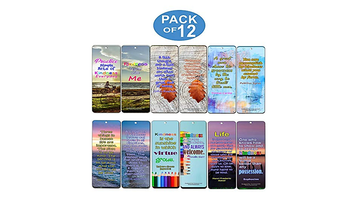 Inspiring Act of Kindness Bookmarks for Women - Creanoso 12-Pack