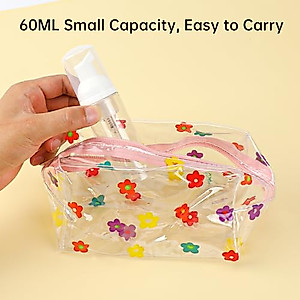 3PCS 2 Oz Foam Bottles, Empty Foam Pump Dispenser, Shampoo Foam Pump Bottles, Foaming Soap Pump for Travel Cleaning Hand Soap, Cleanser, Shampoo（60 Ml, Clear）