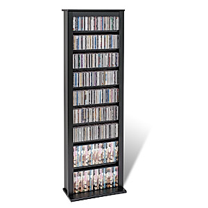 Prepac Black Slim Barrister Media (DVD,CD,Games) Storage Rack