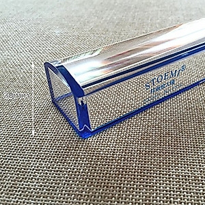 VISIONU 10 inch 5X Magnifier with Reading Tracking Line Measuring Scale Blue Raised Domed Bar Magnifying Glass
