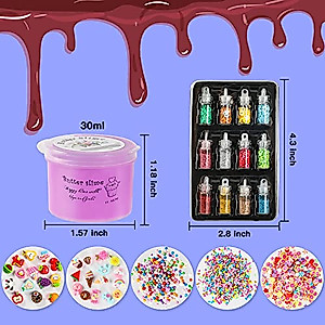 Mini Butter Slime Kit, 32 Pack Scented Slime for Kids Party Favor, DIY Putty Slime Toys Stretchy and Non-Sticky, Soft Slime Stress Relief Toys for Girls and Boys