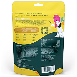Happy Go Healthy Gut Health + Skin & Coat Bundle Supplements for Dogs - Probiotic & Prebiotic Benefits with Omega-3s | 2 x 21 Count Bags