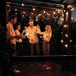 PUZOU Solar Lights, 10LED 3.5M 8 Modes Waterproof String Lights Outdoor Fairy Lights Crystal Balls Decorative Lighting for Garden Home Party Wedding Christmas Decoration