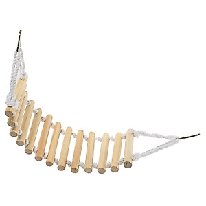 FRCOLOR 3pcs Wooden Climbing Ladder Turtle Platform Pet Ladder Bridge Wooden Reptile Ladder Bird Cage Ladder Hanging Bird Ladder Parakeet Wood Ladder Lizards Bridge Hamster Playing Large