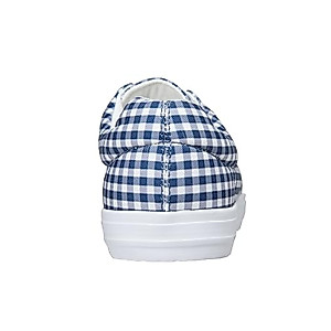 Comfortview Women's Wide Width The Bungee Slip On Sneaker - 8 W, Denim Silver