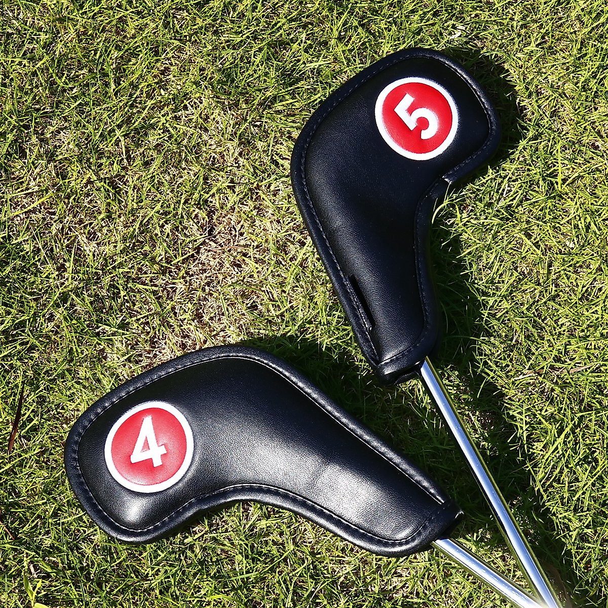Craftsman Golf Magnetic Iron Headcovers Protective Cover with Large No. (A: Black with No. on both sides)