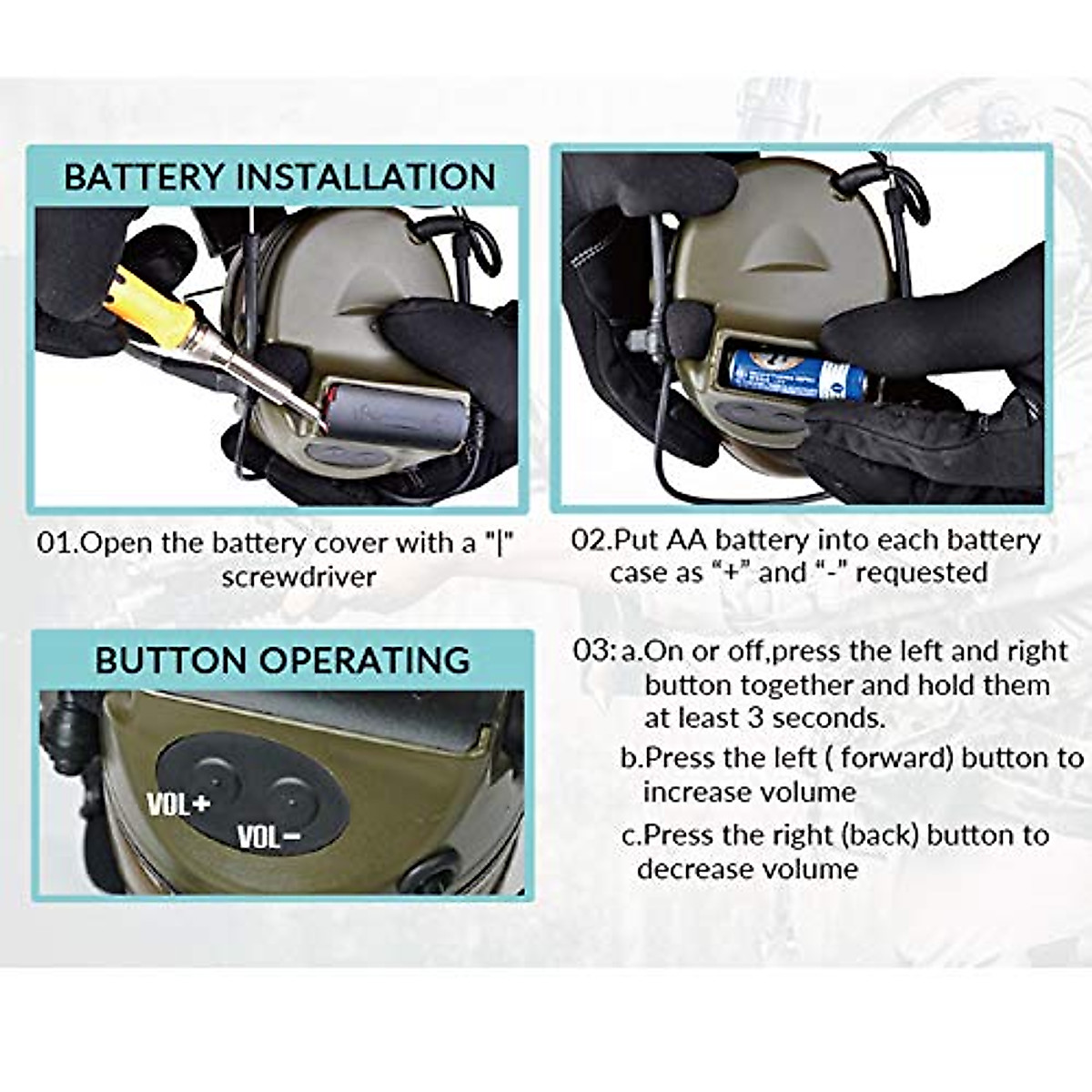 【Z-TAC Official Store】 ZTactical zComta II TacticalHeadset (Z041-FG) + Rotatable Adapter for Fast (Z147)+ U94 zPTT Kenwoo Push-to-Talk（Z113-KEN） NoiseCanceling Sound Collection G:1 NonMilSpec OD