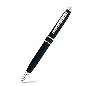 Cross Stratford Black Lacquer Ballpoint Pen with Chrome Appointments