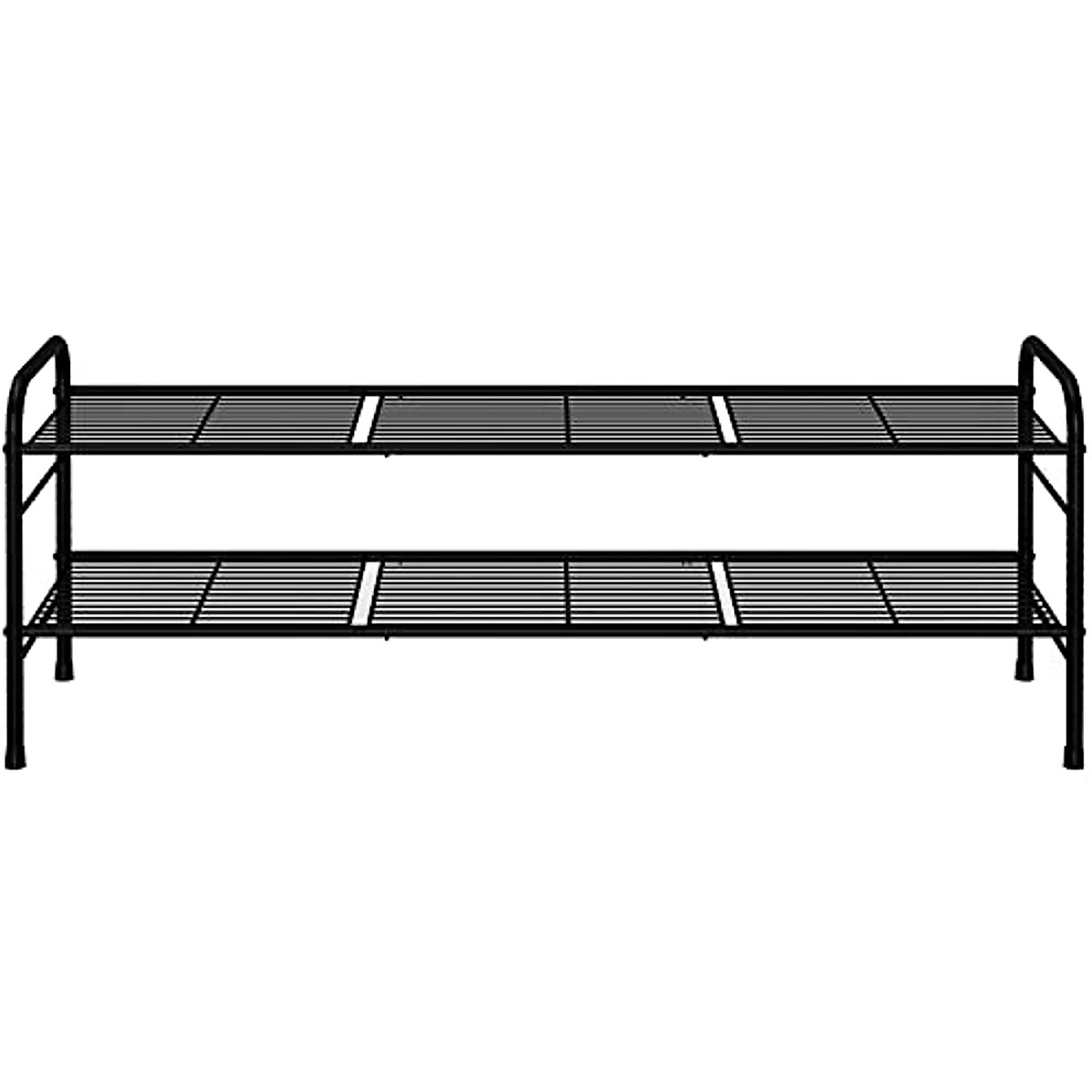 Dicasser 2-Tier Long Shoe Rack Organizer Extra Large Capacity for 18 Pairs,Black