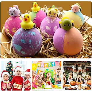 7 Oz Bath Bombs for Kids - with Surprise Toys Inside Pull-Back Car 6 Pack Natural Colorful Bath Bombs for Boys Girls with Animal Car Birthday Chirstmas Gift for Child