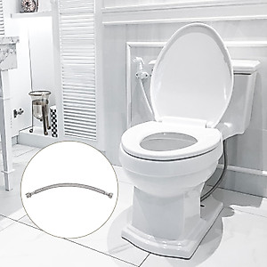 uxcell 12 Inch Long Faucet Supply Line Connector, 2pcs G3/8 Female Compression Thread x G3/8 Male Connector Straight Thread 304 Stainless Steel Water Supply Hose Line