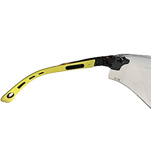 SafetyPlus Anti-Fog Safety Glasses (Clear Lens) SPG801CL-AF, ANSI Z87.1, Scratch Resistant, Wrap Around Lens, Adjustable Temple & Hinges, UV Protection, Case & Strap Included