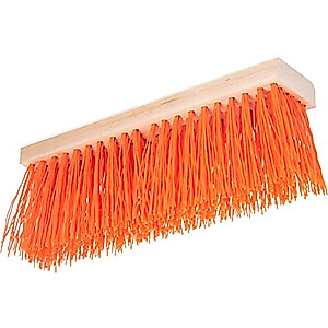 SPARTA Flo-Pac Plastic Floor Sweep, Heavy Sweep for Cleaning, 16 Inches, Orange