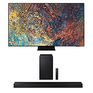 SAMSUNG QN85QN90AA 85" Neo QLED QN90 Series 4K Smart TV Titan Black with a HW-A650 3.1CH Soundbar and Subwoofer with DTS Virtual X (2021)