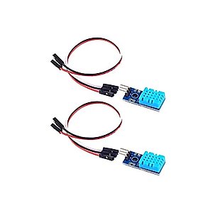 NOYITO DHT11 Digital Temperature Humidity Sensor Module 20-90% RH 0-50°C Single Bus Digital Temperature and Humidity Sensor Module (Pack of 2)