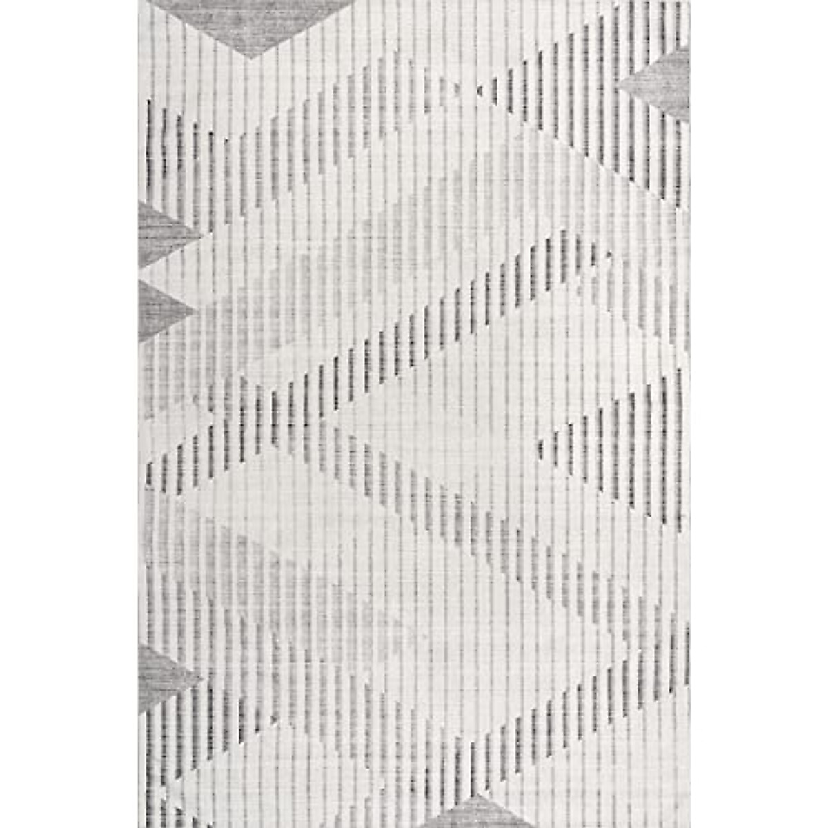 nuLOOM Azzie Modern Zig Zag Machine Washable Area Rug, 8x10, Beige