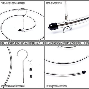 Garneck Outdoor Rug 2Pcs Spiral Shaped Drying Rack Stainless Steel Quilt Storage Hanger Drying Rack Laundry Hanger Bed Sheet Rack Blanket Hanger for Coverlet Scarf Bath Towel Clothes Rack