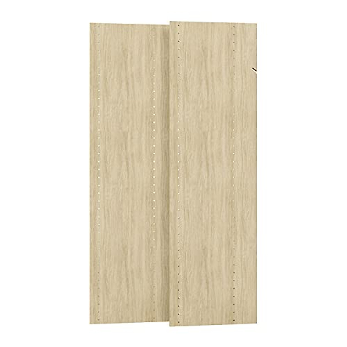 Easy Track Vertical 48 Inch Panels for Added Closet Organization Storage Solutions Compatible w Closet Systems, Honey Blonde (2 Pack)
