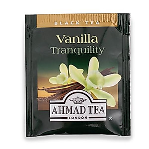 Ahmad Tea Black Tea, Vanilla Tranquility Teabags, 20 ct (Pack of 1) - Caffeinated & Sugar-Free