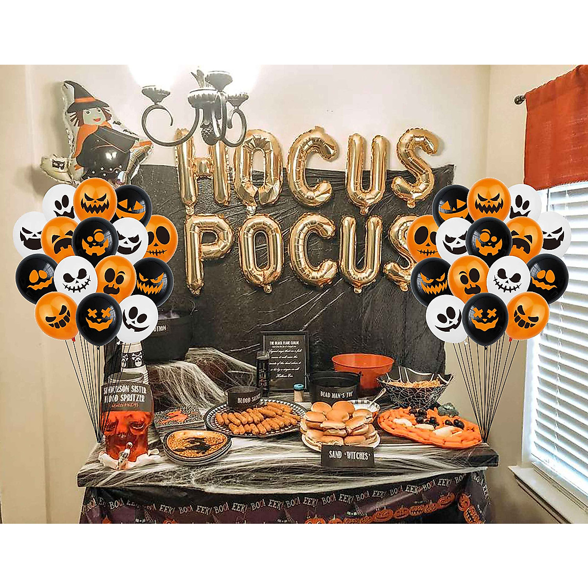 TUWUNA Halloween Party Decoration 60Pcs Halloween Balloons 12 Inch Latex Balloons 15 Styles Pumpkin and Ghost Face Balloon for Kids Birthday Party Favor Supplies Decorations Perfect for Your Party