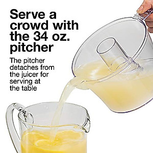 Proctor Silex Alex's Lemonade Stand Citrus Juicer Machine and Squeezer (66331), 34 Oz, Yellow