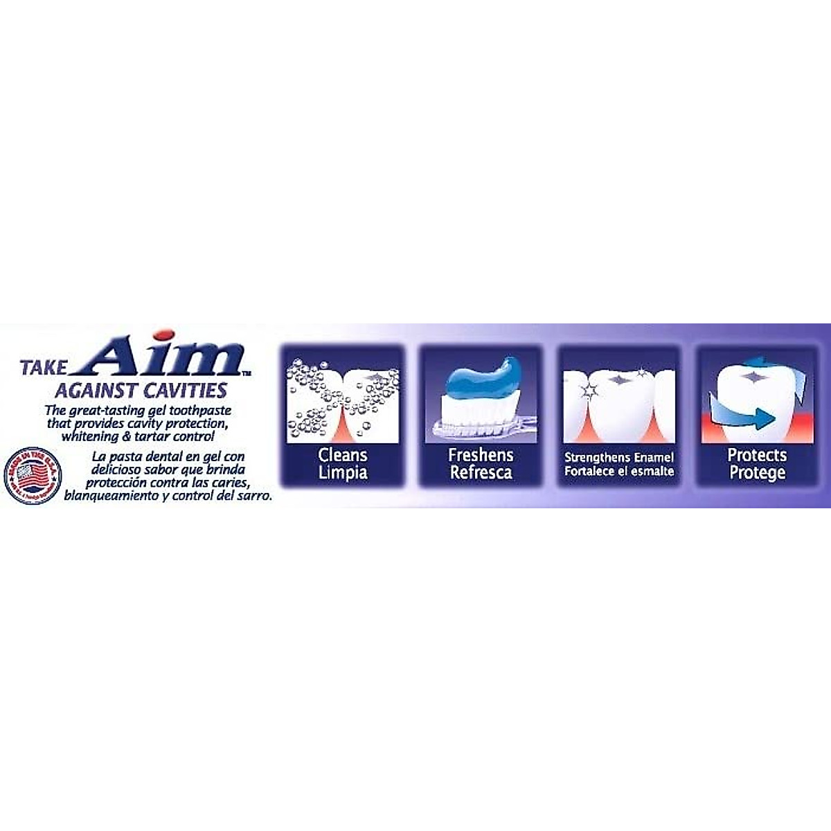 Aim Tartar Control Anticavity Fluoride Toothpaste Gel - 5.5 Ounce (Pack of 2)