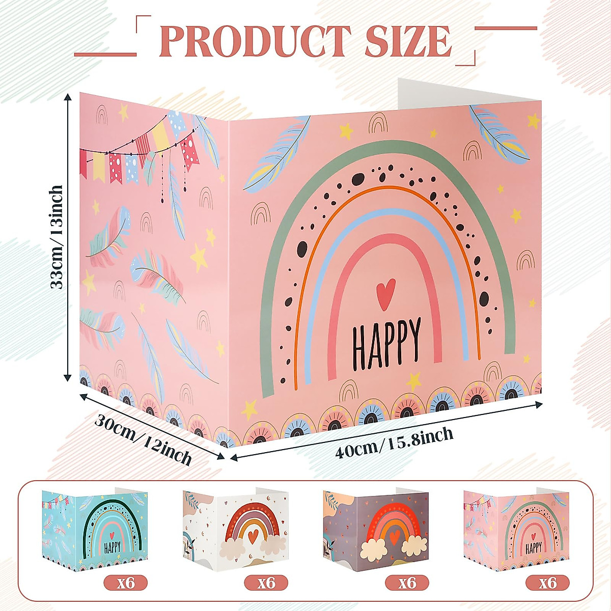 Crtiin 24 Pcs Privacy Boards Desk Privacy Folders Standard Privacy Board School Privacy Cardboard Board Desk Dividers for Student Desks Reduces Distractions Keep Eyes from Wandering (Rainbow)