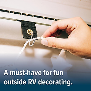 Camco 42733 Fabric Party Light Holders, Black, 7 Pack