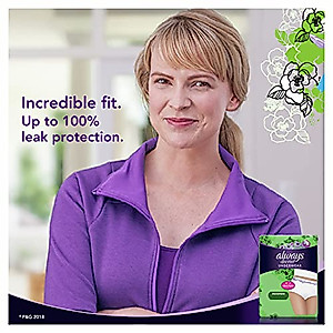 Always Discreet, Incontinence & Postpartum Underwear for Women, Maximum, Large, 17 Count