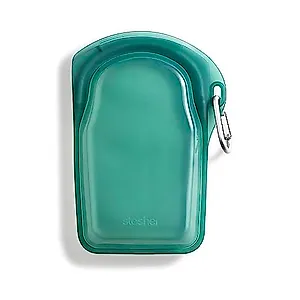 Stasher Reusable Silicone Storage Bag, Food Storage Container, Microwave and Dishwasher Safe, Leak-free, Go Bag, Waterfall