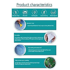 FLFK Stair Decals - Peel and Stick Stair Stickers, Flowers & Plants Stair Risers Decals Self-Adhesive for Home Decor, 39.3" W x 7.08" H x 13Pcs