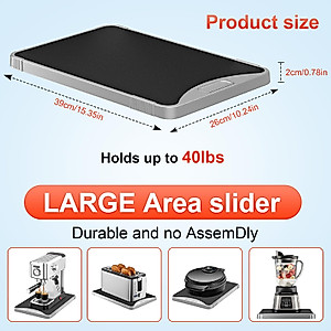 ARGOMAX Appliance Rolling Tray, Coffee Maker Slider, Slding Back & Forth