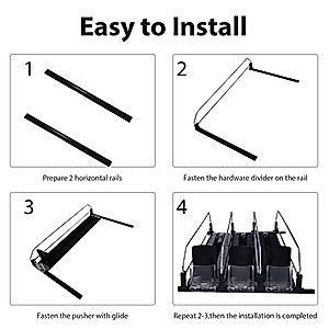 Ikaufen Drink Dispenser for Fridge, Self-Pushing Soda Rack Can Organizer for Refrigerator, Width Ajustable Beverage Pusher Glide, Beer Pop Can Water Bottle Storage(16.4inch, 3 Rows)
