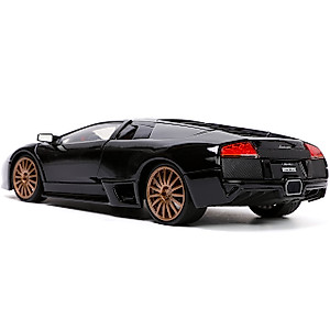 Jada Lamborghini Murcielago LP640 Black with Copper Wheels Hyper-Spec Series 1/24 Diecast Model Car