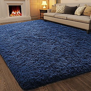 Ophanie Royal Blue Rugs for Living Room 5x8