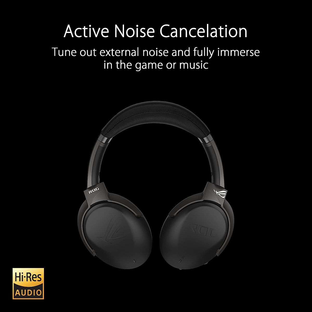 ASUS ROG Strix Go BT Gaming Headset (AI noise-canceling microphone, Hi-Res Audio, Active Noise Cancellation, Bluetooth, 3.5mm, Compatible with Laptop, PS5, Nintendo Switch and Smart Devices)