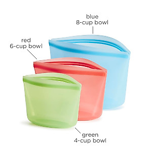 Stasher Premium Silicone Reusable Food Storage Bags, 3-Pack, Multi | Multi-Use Food Storage Bags, Lunch Bag, Travel Containers | BPA Free, Leak-free, Dishwasher-Safe, Eco-friendly