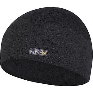 281Z Polartec Fleece Classic 100 Winter Skull Cap - Military Tactical Outdoor Sport - Watch Cap Beanie (Black, Large)