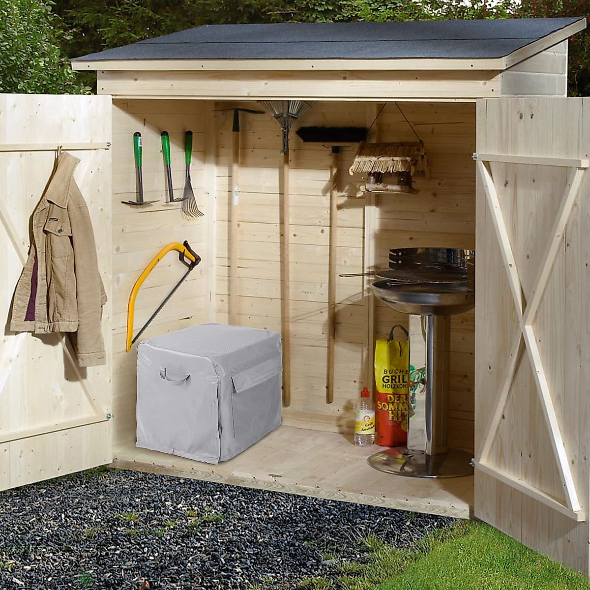 Discover Patios Generator Cover Thicken Heavy Duty Waterproof 600D Polyester,Snow/UV/Wind Proof Generator Cover,38”Lx28”Wx30”H,Gray (38*28*30)