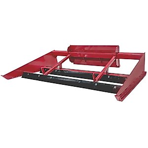 Titan Attachments 84in Skid Steer Grader, Universal Quick Tach, Triple Cutting Edge Box Grader, Push and Pull Road Grader
