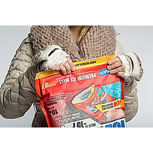SPLASH Premium ice melt resealable Shaker Bag, melts to -15F, 10lb, snow & ice salt, concrete safe, good for driveways, sidewalks, etc.