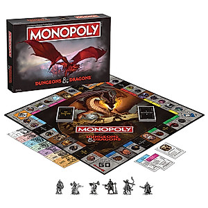 Monopoly Dungeons & Dragons | Collectible Monopoly Featuring Familiar Locations and Iconic Monsters from The D&D Universe, 2-6 Players