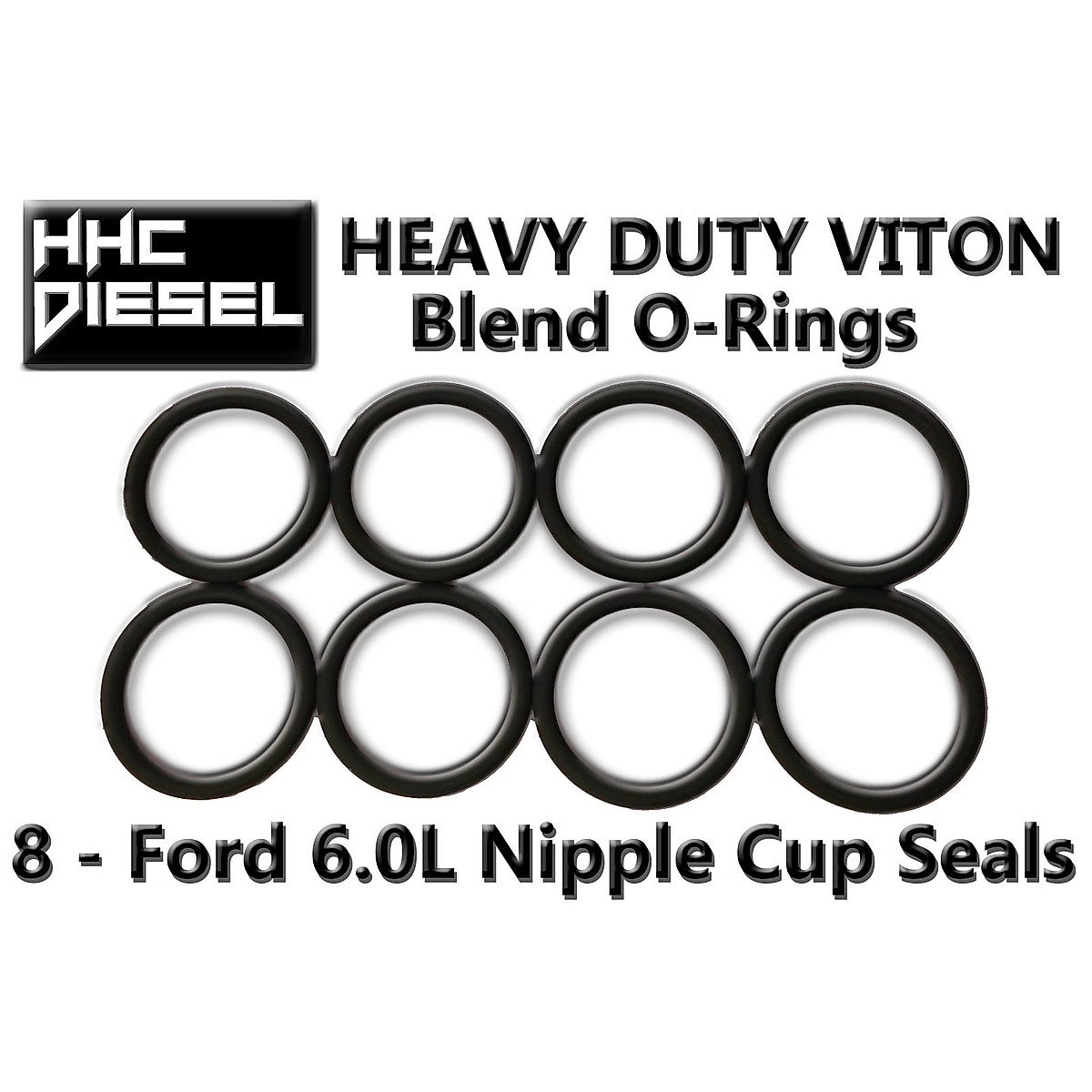 HHC Diesel - Ford 6.0L Leakproof Nipple Cup Master Kit - Everything You Need to Rebuild Your Oil Rail With Tool & Ball Tubes (8: Nipples, 8: Seals & Tool) F60L-NIPPLEKIT