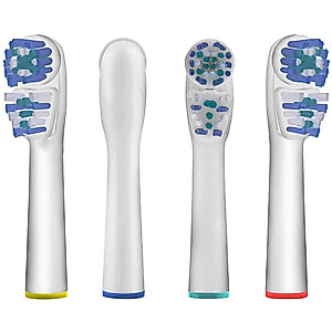 Dual Clean Replacement Brush Heads Compatible with Oral B Electric Toothbrushes, Fits 100 500 1000 2000 3000 5000 6000 7000 and More Models, 8 Pack