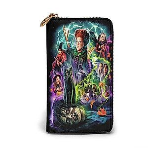 CYOIDAI IFJIGLAKW Classic Leather Moneybag Personalized Zip Leather Wallet Long Clutch Purse Coin Pocket